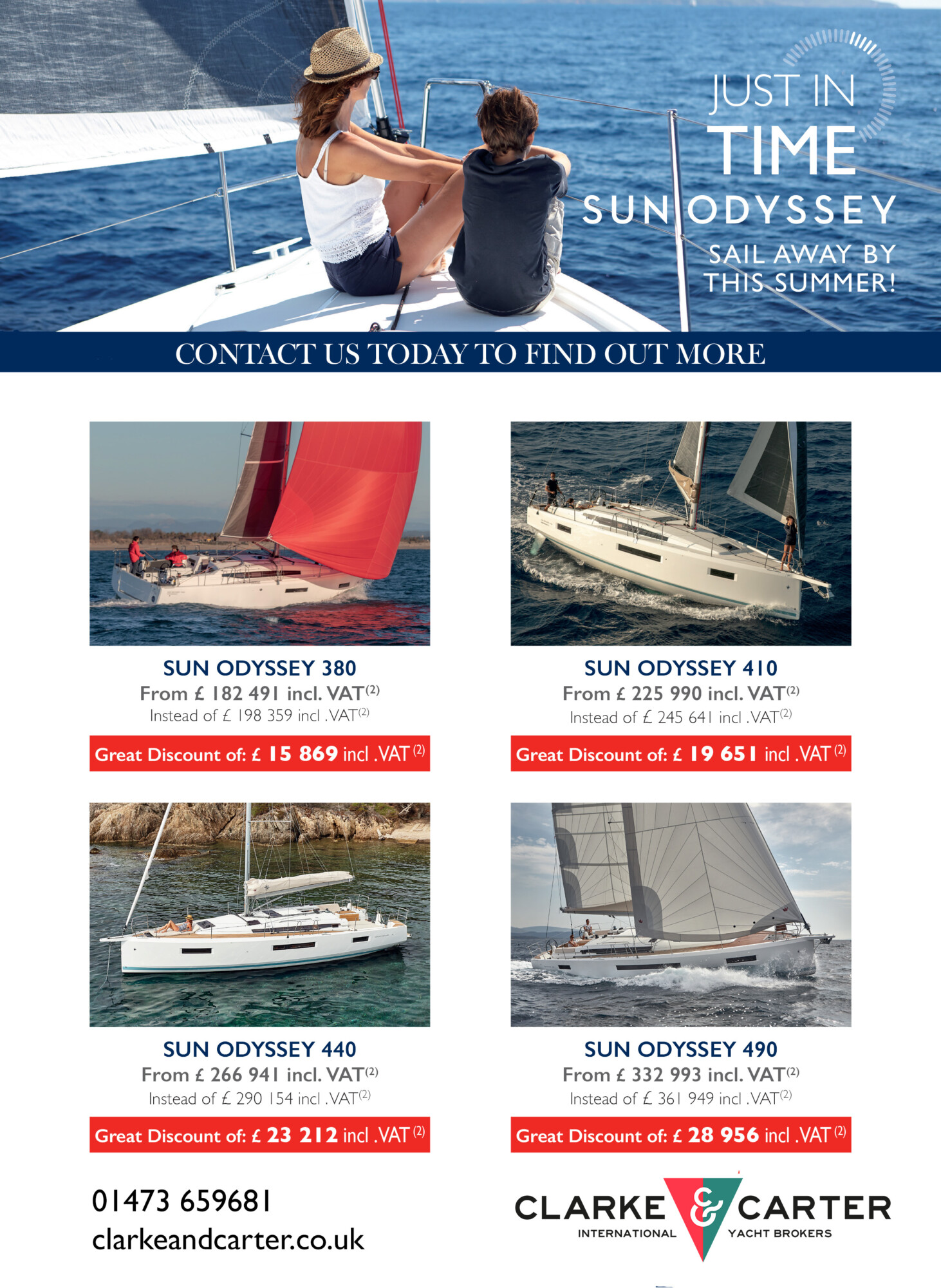 Just In Time Offers from Jeanneau - up to 8% off - Clarke & Carter